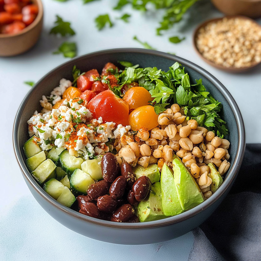 Delicious Mediterranean Grain Bowl for an Amazing Taste
